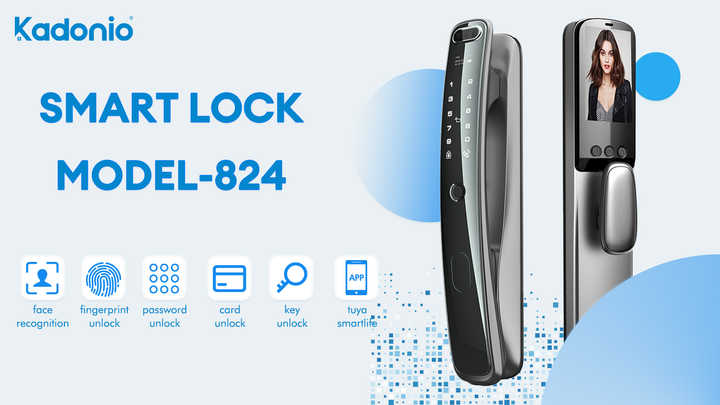 Kadonio 6068 Face Recognition Smart Lock - Digital Mortise Lock with ...