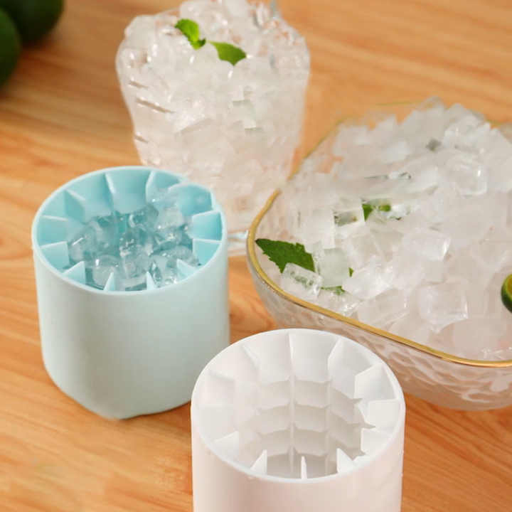 1 Pack Blue Reusable Mini Ice Cube Tray with Easy-Release Easy-Press ...