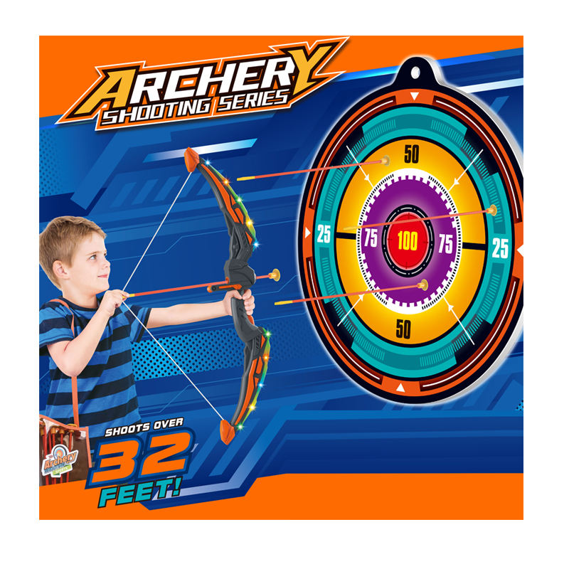 Sport Interactive Children's Plastic Lighting Shooting Toy Target Bow ...