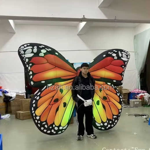 2 Meters Light up Inflatable Butterfly Costume with Blower for Parade ...