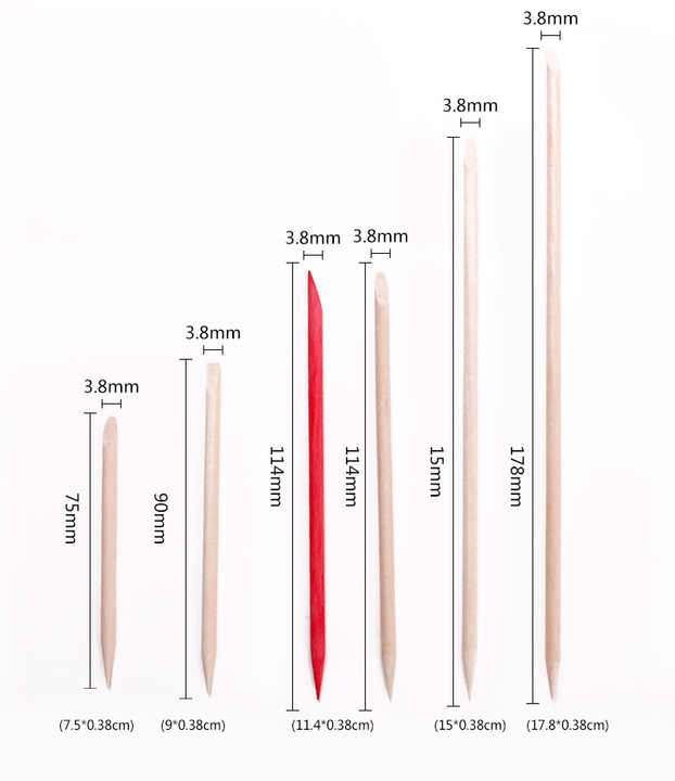 High Quality Hot Double Headed Orange Wood Stick 7.5cm 11.4cm 15cm Dead ...