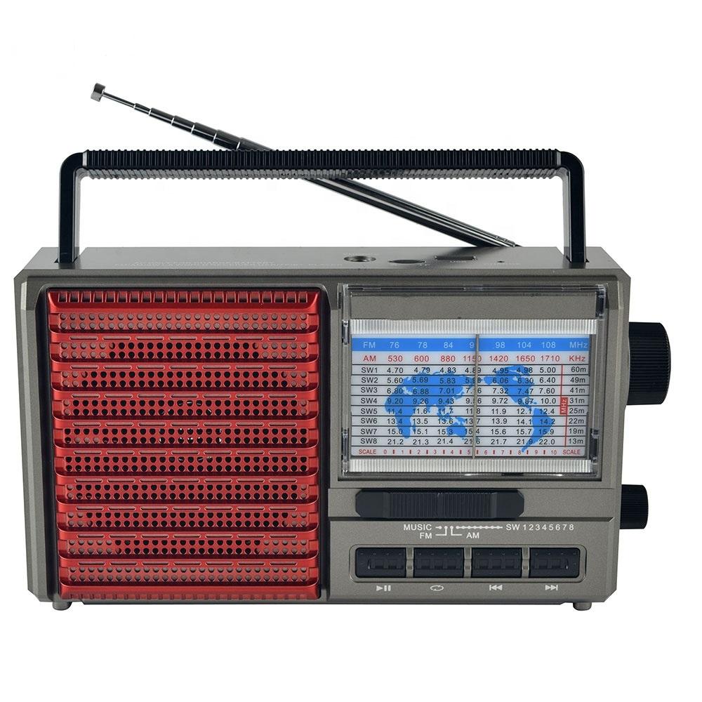 Rechargeable Radio BT with Loud Stereo Support AM/FM/SW1-8 10 Band ...