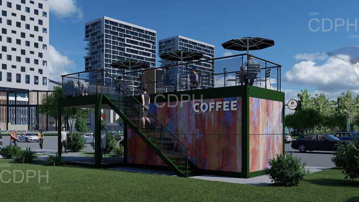 Magic 40ft Restaurant Container Bar Cafe Mobile Shipping Container House