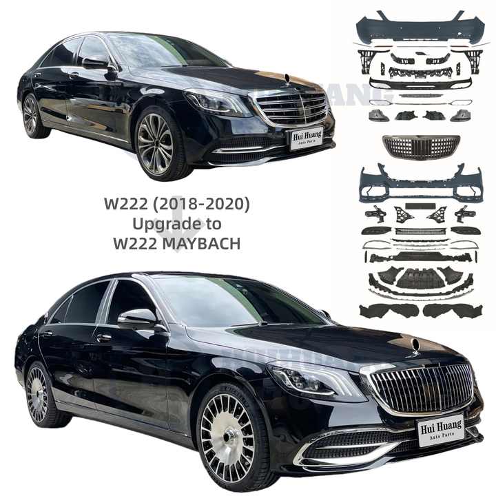 Complete Set Bumpers Body Kit for Mercedes Benz S Class W222 2018-2020 ...