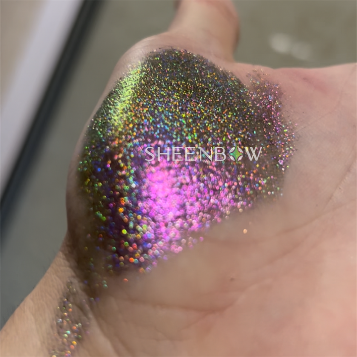 Multichrome holo Eyeshadow Pigment Chameleon Holographic rainbow Laser ...