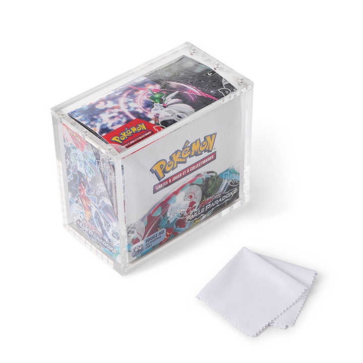 English Booster Pack Box Acrylic Case - Eco-Friendly & UV Protection