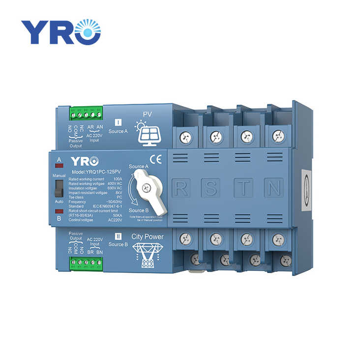 YRO Dual Power ATS Automatic Transfer Switch Din Rail Change Over ...