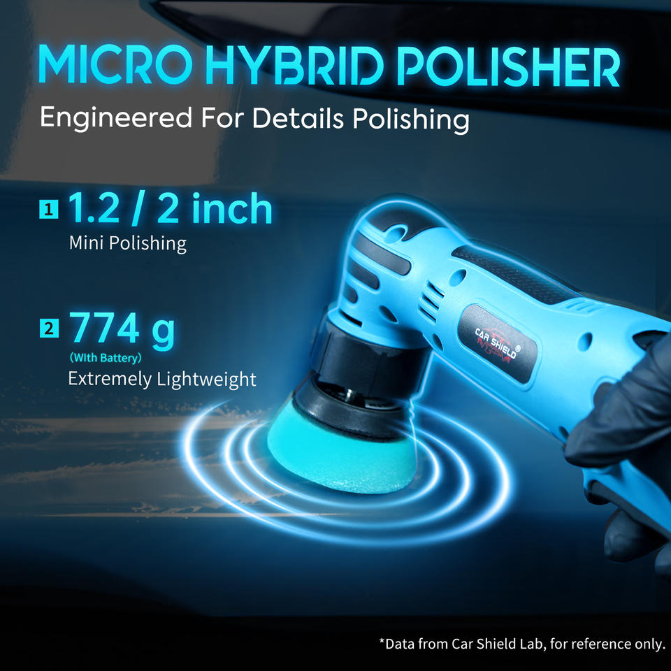 Car Shield Mini Cordless Polisher - Perfect for Car Detailing
