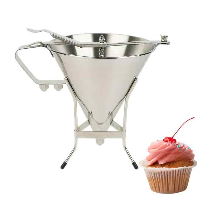 Sunmax Stainless Steel Piston Funnel Oil Funnel for Cake Candy Baking ...