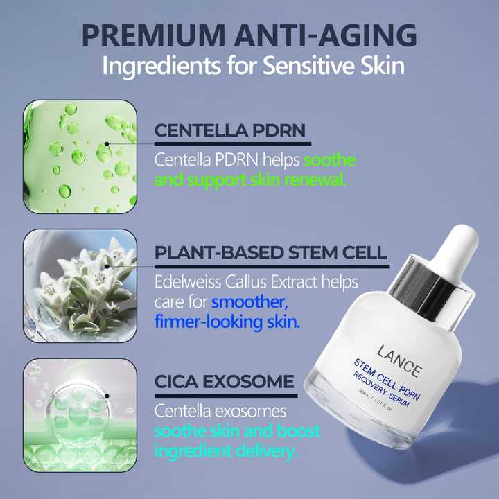 Lance PDRN Face Serum Private Label Improve Wrinkles Enhance Firmness Refine Uneven Skin Tone ...