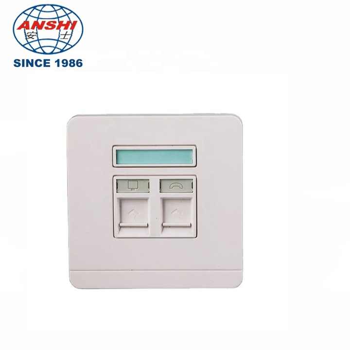 Network 86 Faceplate Cat5e Cat6 Cat7 Faceplate Ethernet Wall Socket ...