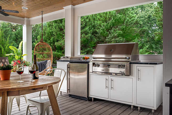 Kejia Custom Cheap Metal Aluminum Outdoor Kitchen Cabinets Waterproof ...