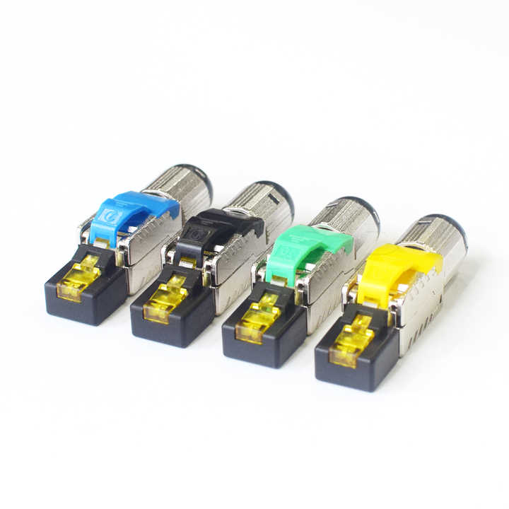 Cat7 CAT 8 rj45 Connector Shielded Ethernet Termination Tool Free RJ45 Cat8 Modular Plug ...