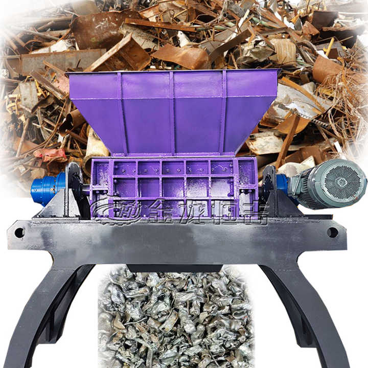 Mini Scrap Metal Crusher Double Shredder Machine Aluminum Shredding ...