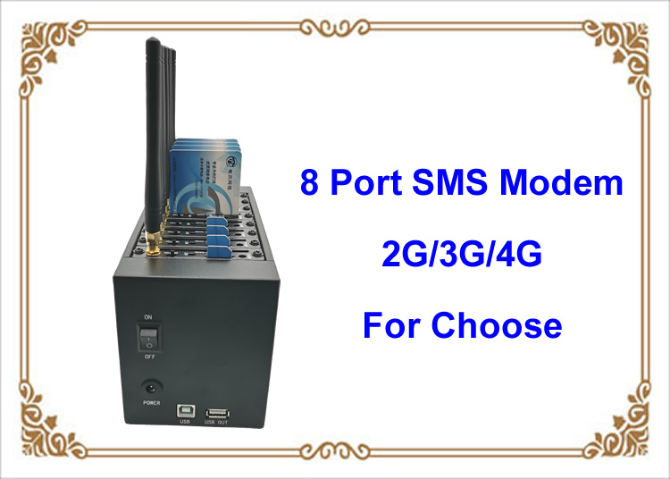 YX Best Free Bulk SMS Blasting Machine 8 Ports GSM Modem Pool Support IMEI Change 2g M35/M26 ...