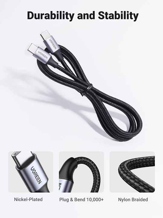 UGREEN 60W USB C Cable 3A Type C Fast Charge Data Transfer up to ...