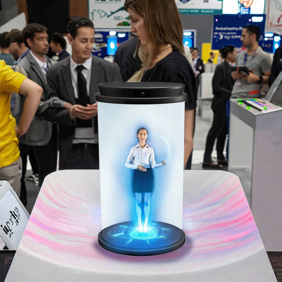 Cylinder Showcase Human Size Suspended for High Resolution Advertising ...