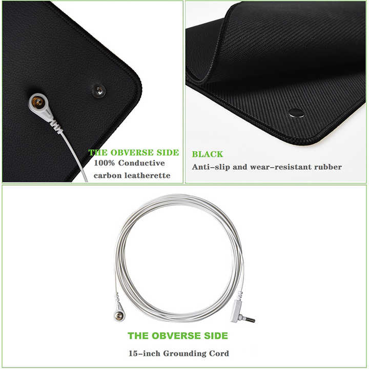 Universal Earthing Mats with Grounded Foot Therapy Potential EMF ESD ...