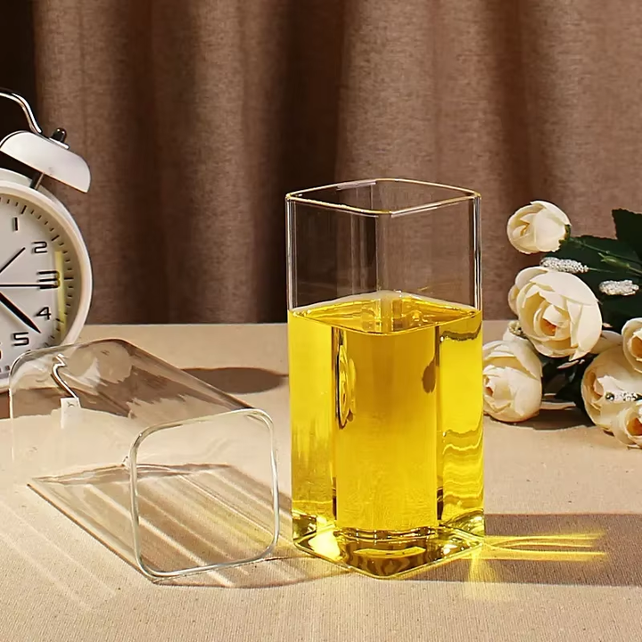 Wholesale square Lead Free Transparent Glass Water Drinking Cup for ...