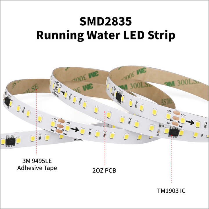 WS2811 Digital Running Water LED Strip Light 3000K 4000K 6000K Color RGB COB Chasing ...