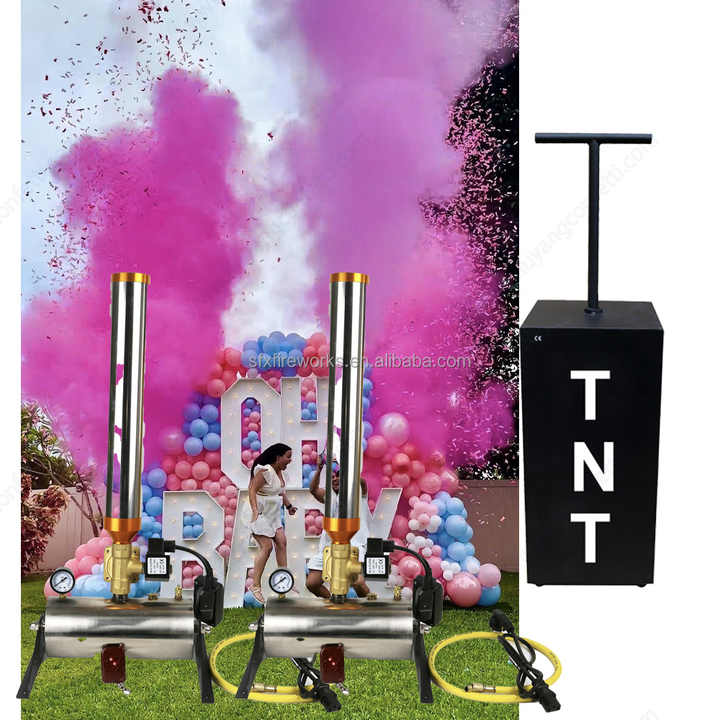 Colorful Electric Remote Control Confetti Cannon & Party Sparklers ...