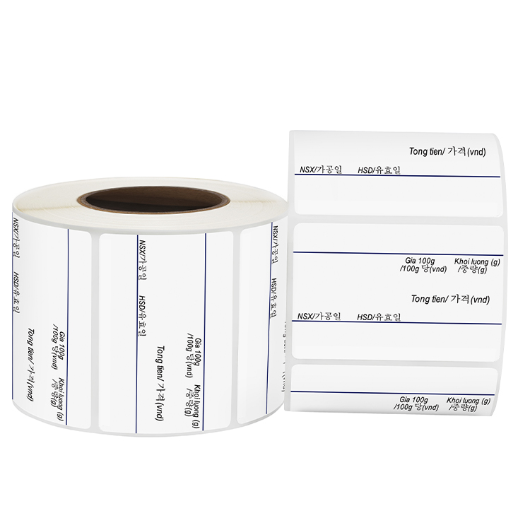 Self Adhesive Label CAS Weighing Scale Barcode Sticker Scale Label Roll ...