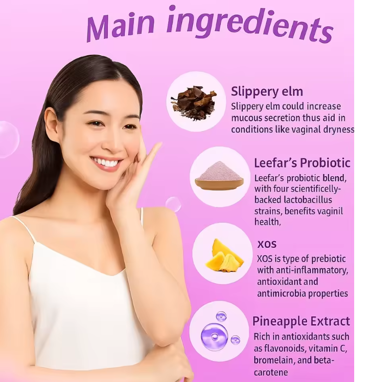 OEM Adult Women's Probiotic + Slippery Elm Cranberry Flavored Gummy ...