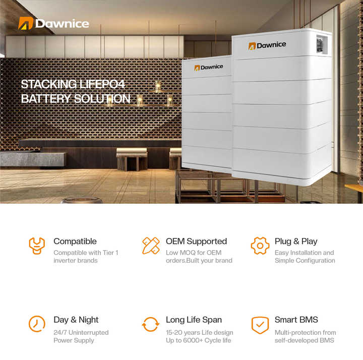 Dawnice Stackable Hybrid Energy Storage System 10kw 15kw 20kw High Voltage ESS HV Lithium All in ...