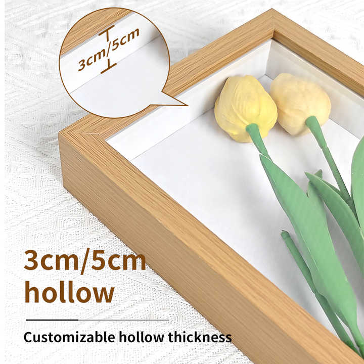 Creative A4 Size Black Rectangle Frame Shadow Box for Art