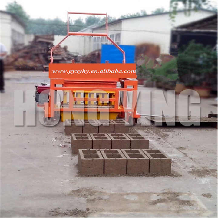 Diesel Engine Mobile Concrete Block Machine Mobile Cement Brick Making ...