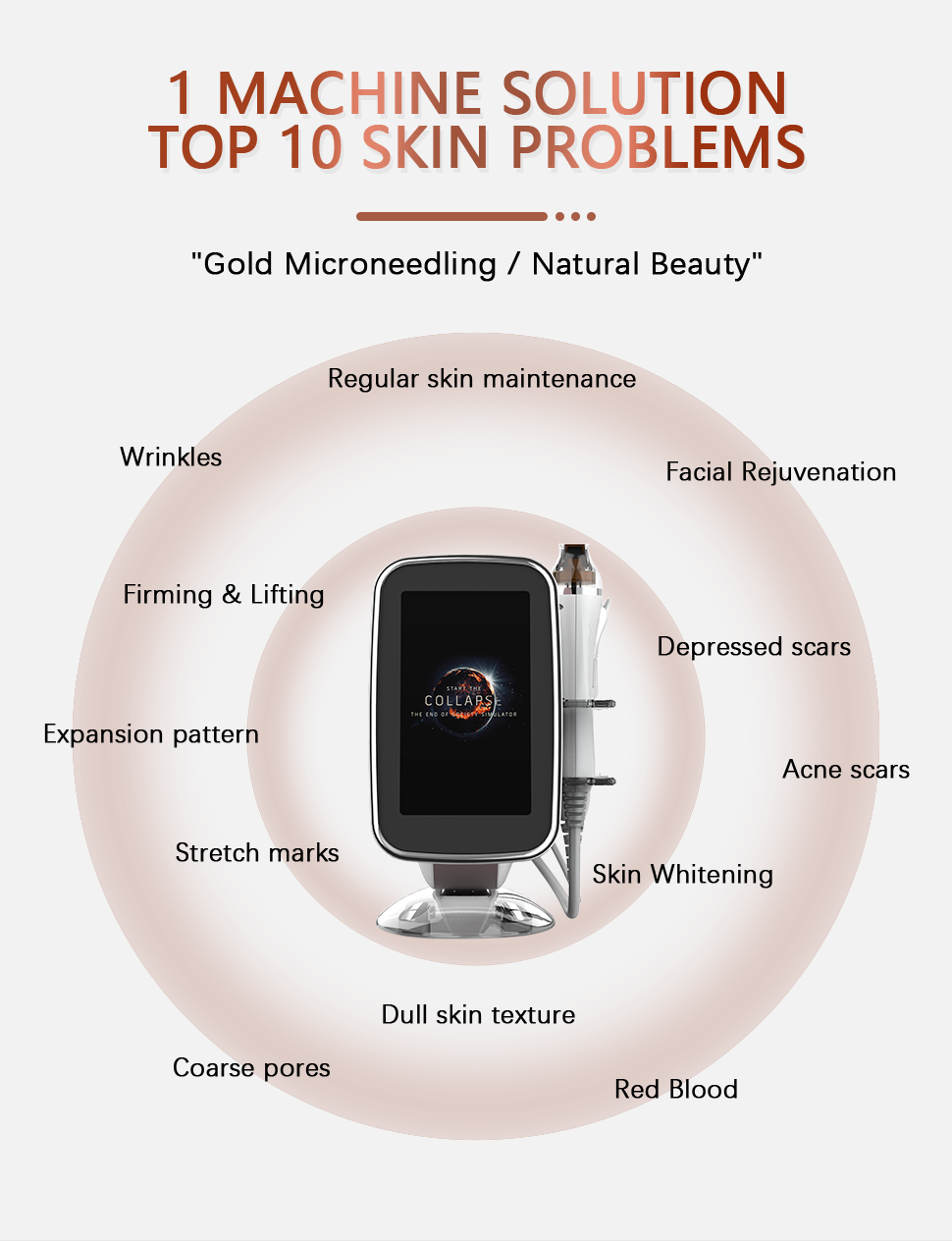 2 In 1 Rf Microneedling Machine With Cryo Cold Hammer And Strias Scar