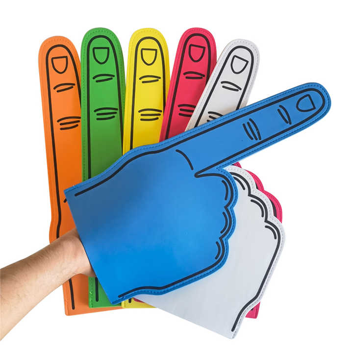 Custom Cheering EVA/Sponge Foam Finger Foam Hand Cheering Gloves ...