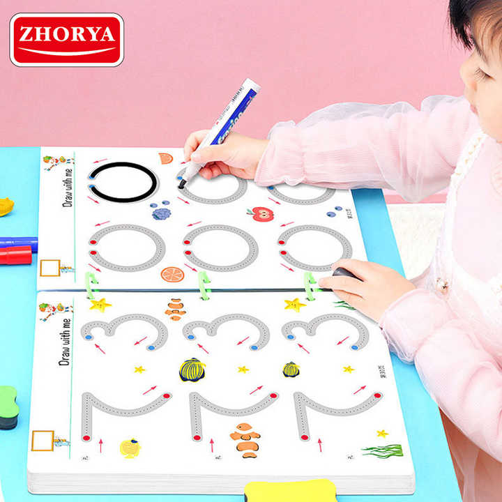 Zhorya Children Dot to Dot Drawing Activity Book - Pen Control Training ...