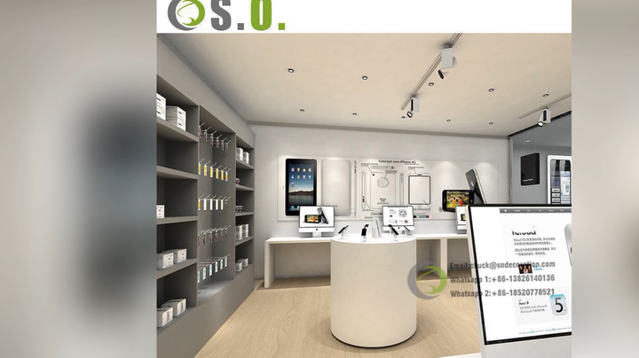 simple design mobile phone display counter phones display showcase ...