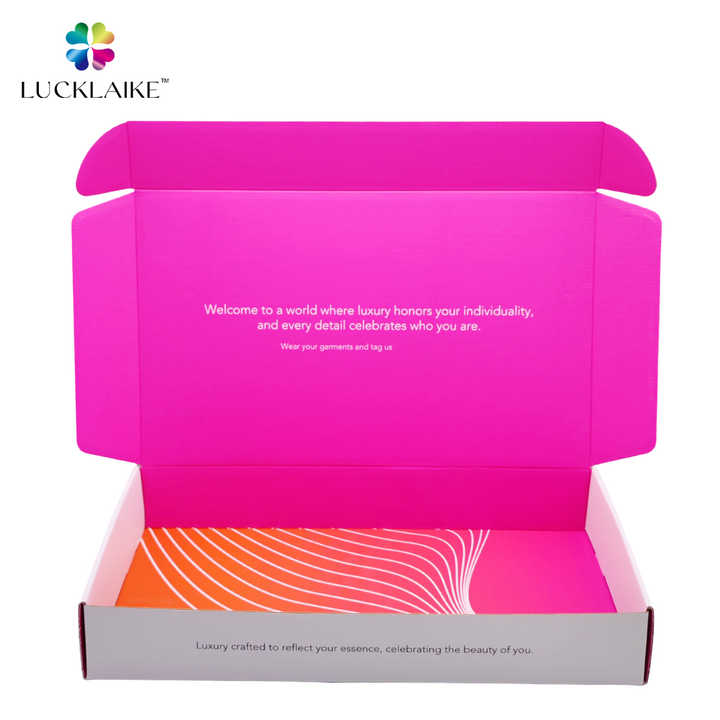 FSC Custom Brand Cajas Luxury Large Magenta Pink Shipping Boxes