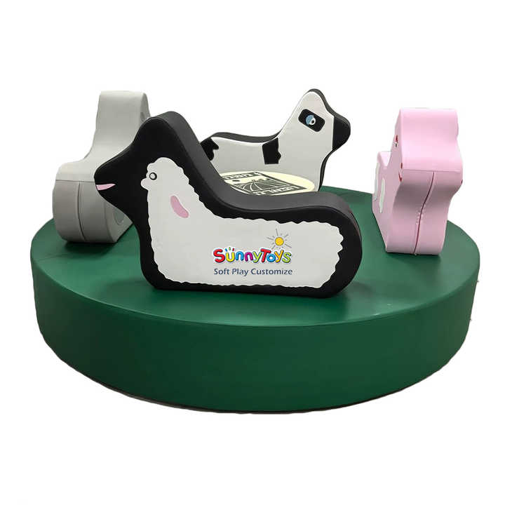 Soft Play White Carousel - Indoor Fun for Kids