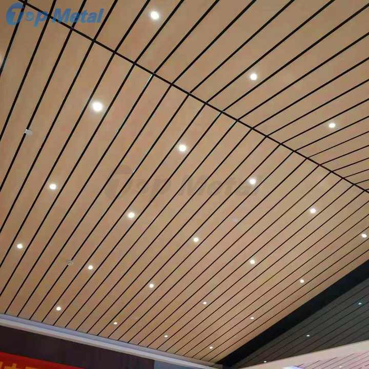Aluminum Ceiling Panels Aluminium Baffle Carrier Suspended Strip ...