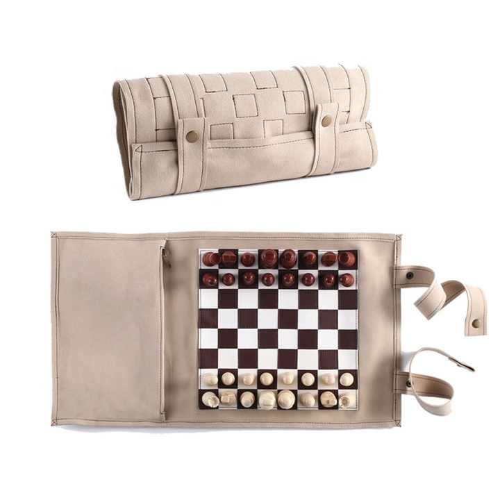 Outdoor Chess Set Foldable Roll up Magnetic Chess Strategy Game ...