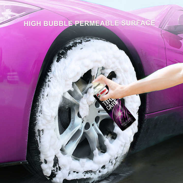 GETSUN High Gloss Car Care Tire Wheel Foam Shine Polish Cleaner Spray