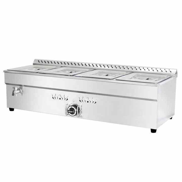 CHINZAO Single Line 4x1/2gn Stainless Steel Food Pans Warmer
