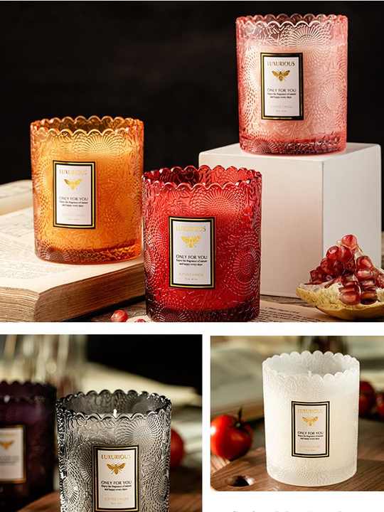 Unique Luxury Sublimation Candle Making Jars Red Yehhowe Red Orange ...