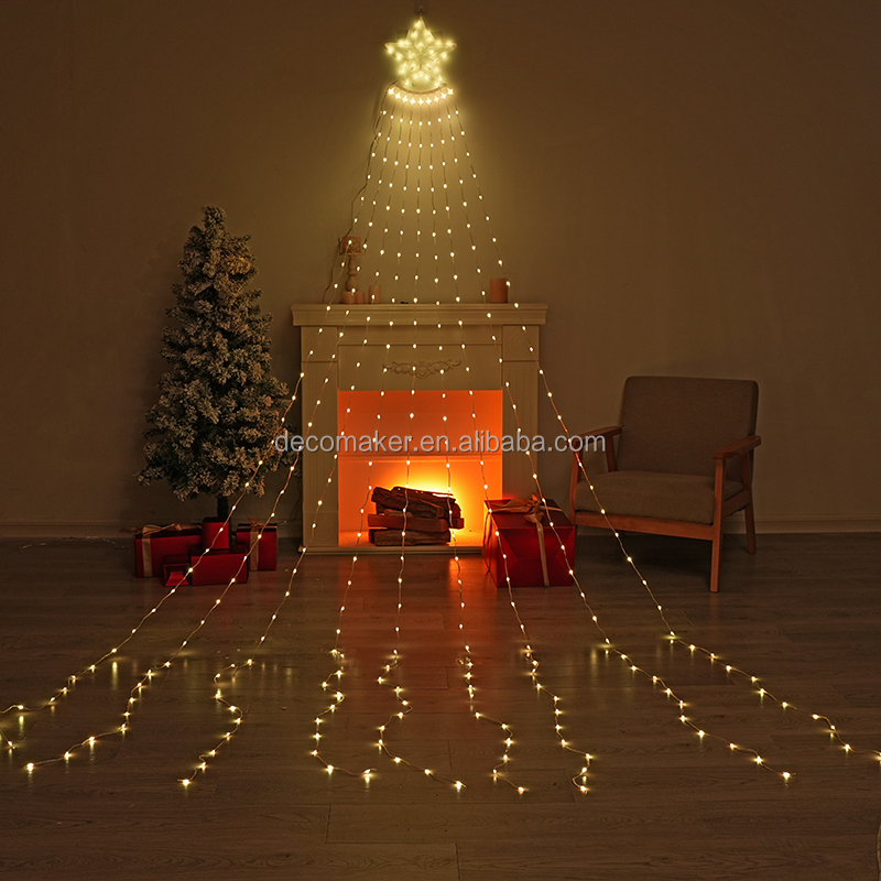NY017014 8 functions Christmas Tree curtain String Lights-Taizhou Deco ...