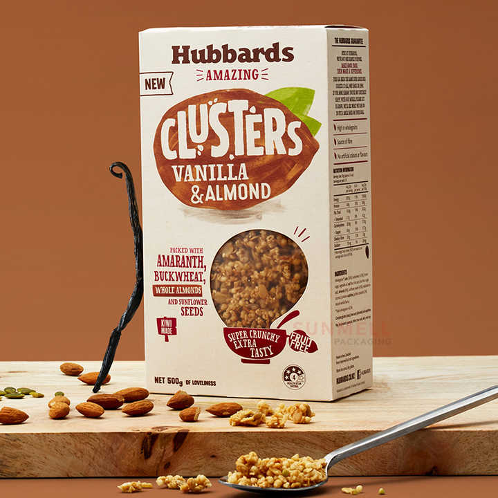 Custom Printed Retail Food Packaging Boxes Folding Paper Food Granola ...