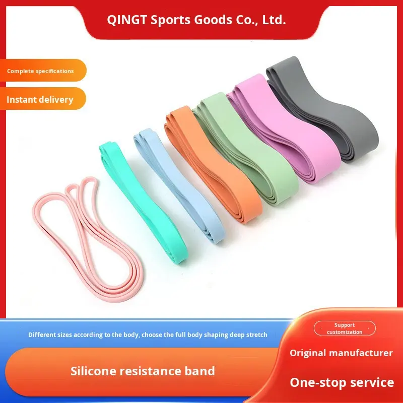 New Silicone Material Elastic Band Resistance Band Full Body Workout ...