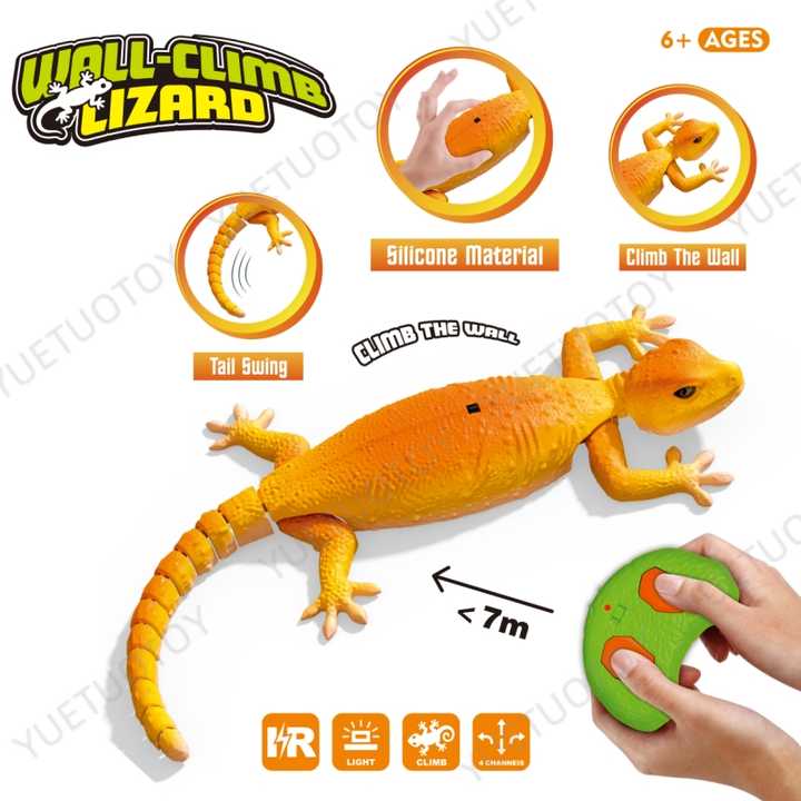 YT Silicone Material Wall Climbing Gecko Rechargeable Remote Control ...