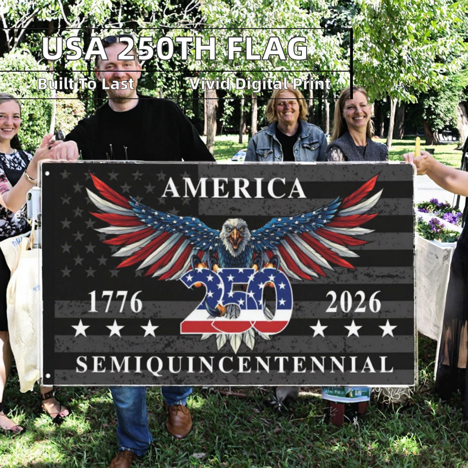 Custom Logo Designs 250th Anniversary USA Flag 3X5ft Digital Printing ...