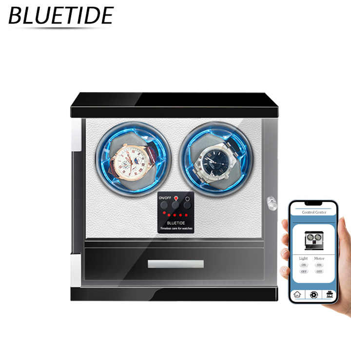 Premium 2-Slot APP Controlled Mechanical Watch Winder Anti-Magnetic ...