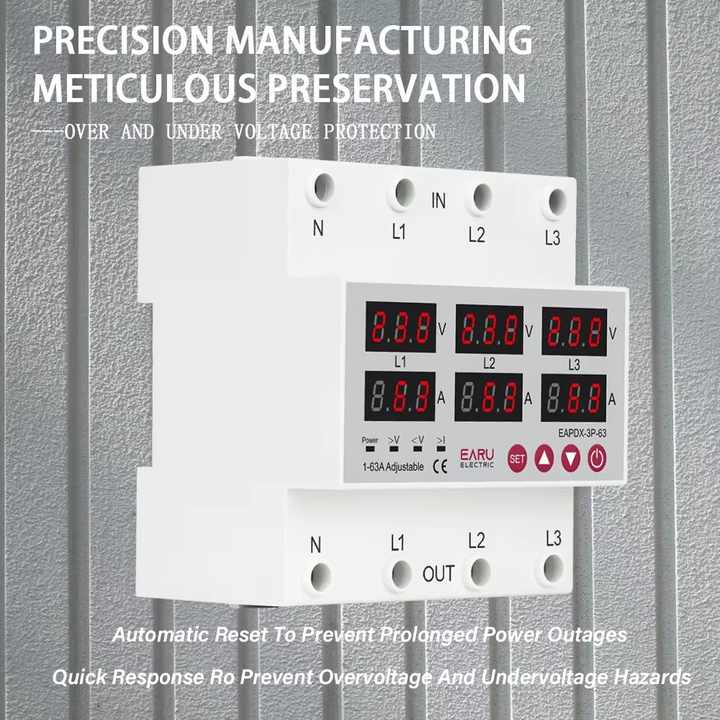 Adjustable Over and Under Voltage Protector Relay With Current ...