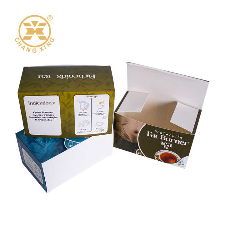 Custom Empty Tea Bags Box Small Cardboard Black Red Teabags Containers ...
