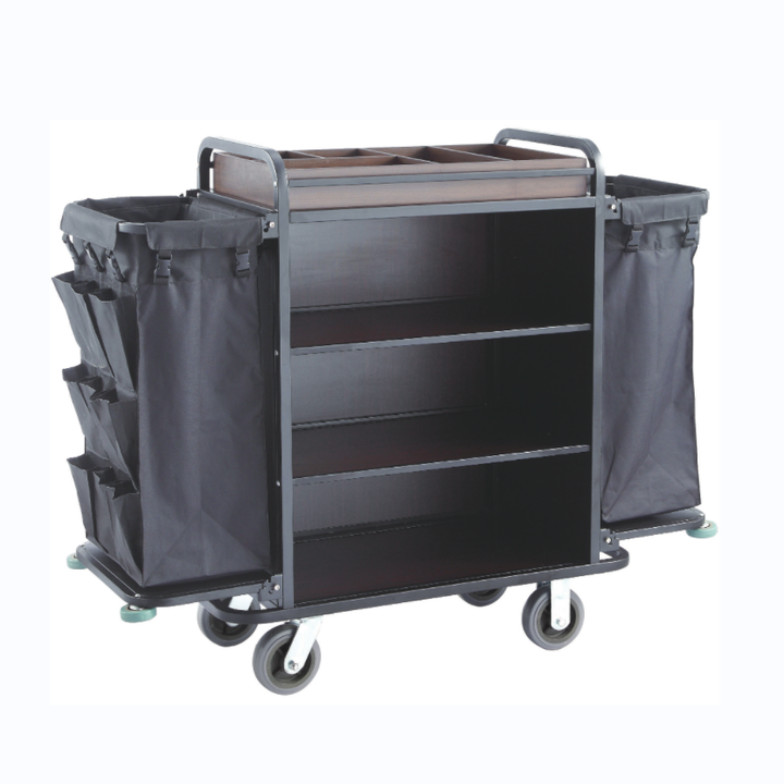Heavy Duty Hotel Housekeeping Cart - Durable & Versatile